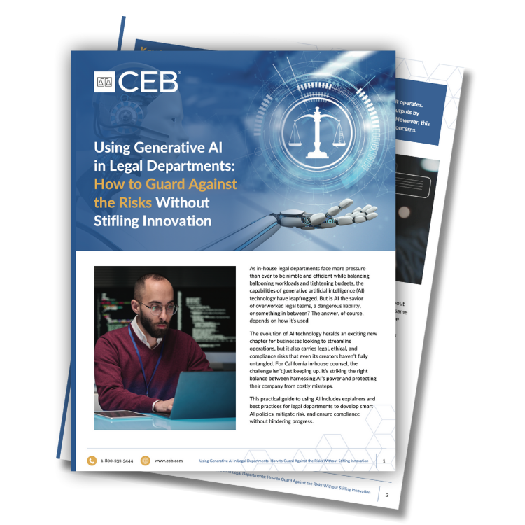 Using Generative AI in Legal Departments: How to Guard Against the ...