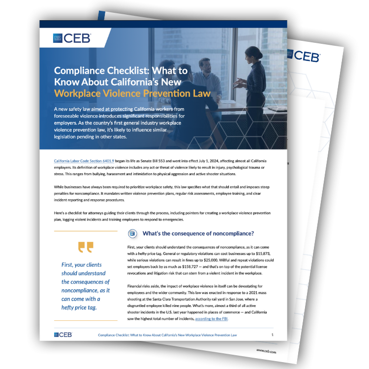 Thank you workplace violence checklist ACC | CEB
